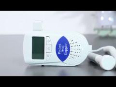 FHR Display 2BPM Ultrasonic Fetal Doppler 2.0MHz Portable Baby Heart Monitor