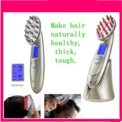 China USB Rechargeable Charging Laser Comb Vibrating Scalp Massage Hair ReGrowth Stimulate Brush Hair Massage Machine for sale