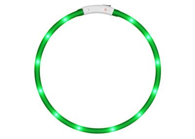 中国 防水緑色はドッグ カラー、USB再充電可能なLED犬の安全つばをつけます 販売のため