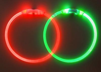 中国 Cuttable LEDのドッグ カラーの防水電池式ペット ネックレスのループ 販売のため