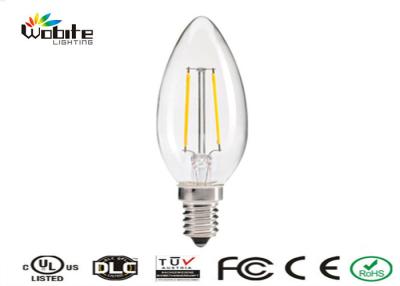 China E27 LED Candle Bulb 2W Decorative Filament Light Bulbs 110V / 220V No Buzzing for sale