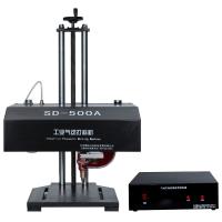 China Mini Pneumatic Dot Peen Marking Machine 140x80mm CNC Metal Engraver for Serial Numbers for sale