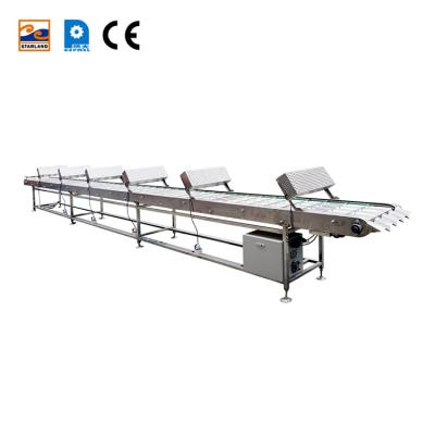 China Food Marshalling Cooling Conveyor Stainless Steel Material for sale