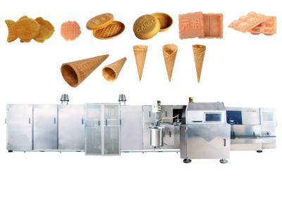 Chine machine de cuisson de gaufrette de crème glacée de chaîne de production de cône du sucre 1.5KW/71 plats avec la porte à deux battants à vendre