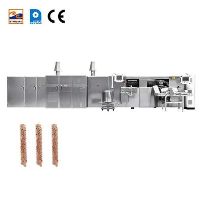 China Fabrik-direkte automatische Waffeln Rollen Produktionslinie Eier Rollen Produktionslinie for sale