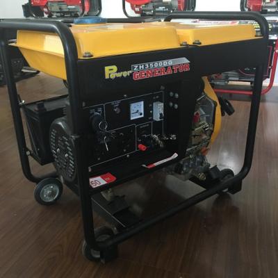 China Square frame   AC single phase  3.5kw  portable diesel generator  3.5kva strong power  diesel generator  factory price for sale