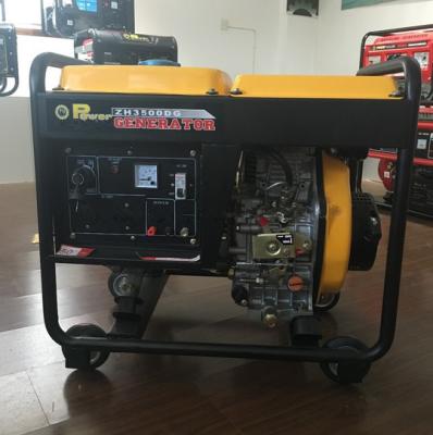 China Fast  delivery single phase small portable 3.5kva 5kva diesel generator  with AVR   factory price for sale