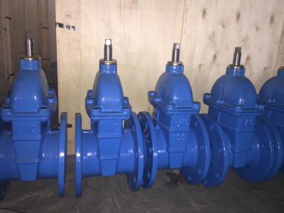 China Cast Iron Rubber Wedge Non-Rising Stem Gate Valve for sale