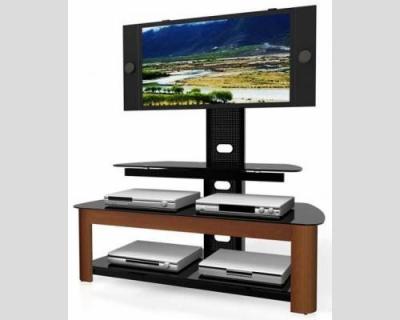 China HB-365W TV Media Stand , TV Media Console With Mounted Swivel  Tilt Bracket for sale