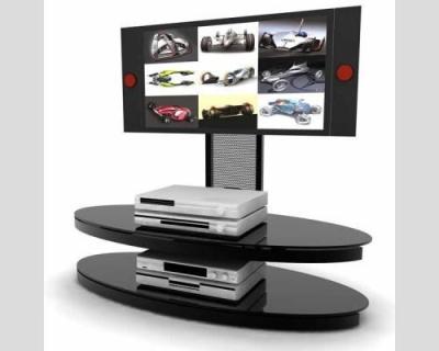 China Plasma LED LCD Media Center Furniture Black Color Suit For 60 Inch  TV for sale