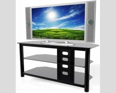China LCD LED TV Media Stand , TV Table Stand Fast Assembly Simple Compact Structure for sale