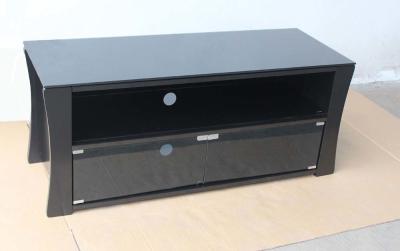 China Living Room TV Media Stand Simple Fashion Design Adjustable Tempered Glass Shelf for sale