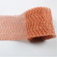 China High Temperature Copper Knitted Wire Mesh 3.8cm for sale