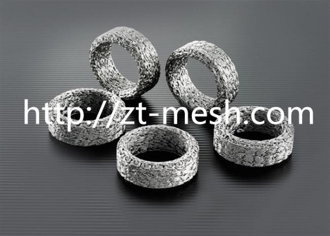 Compressed Knitted Wire Mesh sample demonstrating flexibility and texture