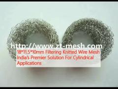 18*11.5*10mm Filtering Knitted Wire Mesh India's Premier Solution For Cylindrical Applications