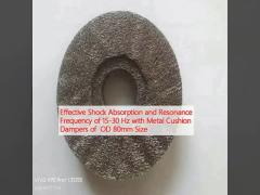 Efficiënte schokabsorptie Resonantiefrequentie van 15-30 Hz met metalen kussenschieters van OD 80 mm
