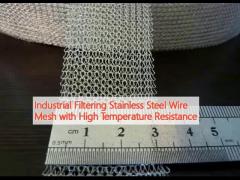 Industrial Filtering Knitted Stainless Steel Mesh High Temperature Resistance