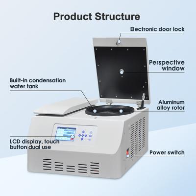 China Máquina de centrífuga refrigerada de alta velocidade 1-99min Intervalo de tempo para separação de sangue e pesquisa médica for sale