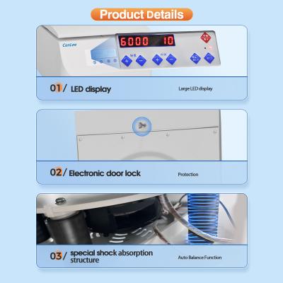 Китай Компактная столовая центрифуга TD6M лабораторная центрифуга 10 мл/15 мл конструкция 6000 вращений в минуту центрифуга для лабораторных применений продается