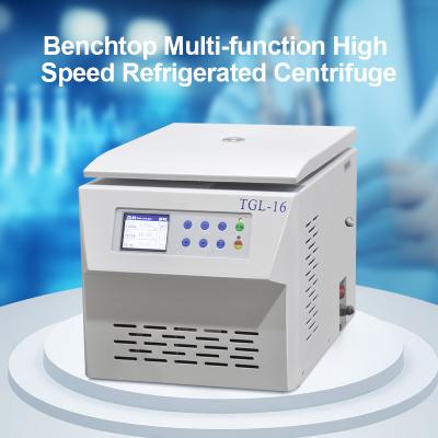 TGL-16 centrifugeuse réfrigérée de table de 90 ml à 16000 tours par minute avec réfrigérants respectueux de l'environnement,machine de centrifugeuse de laboratoire polyvalente