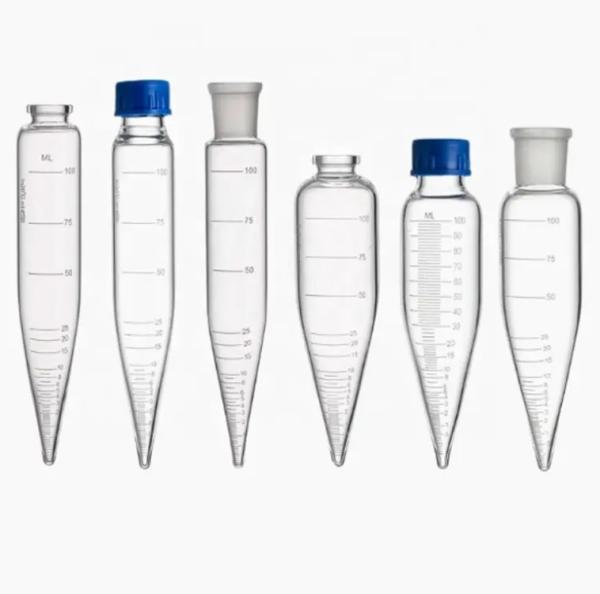 100ml Oil Conical Cylindrical Graduated Centrifuge Tube Pressure Sterilization and Chemical Resistance by Cenlee Lab Glass