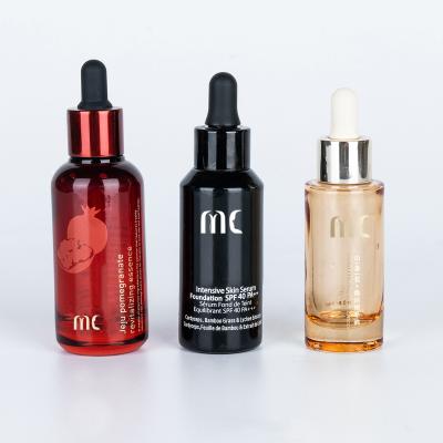 China Glass Round Dropper Bottle 30ml 50ml for end and Luxury Essence Serum Zhejiang Child Resistant for sale