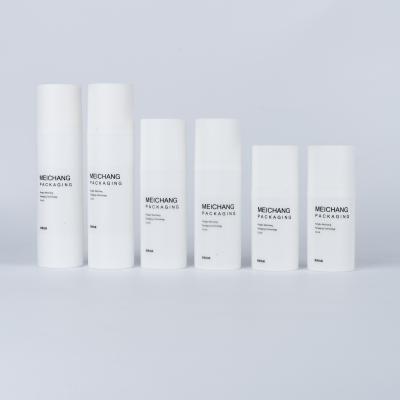 Cina Materiale PP Pompa di lozione senza aria per lozione per il corpo 15ML 30ML 50ML Bianco Rotondo 0.25ML in vendita