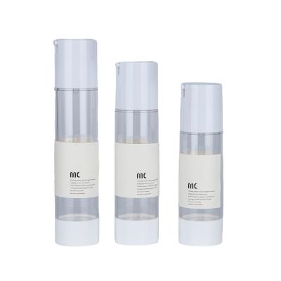 Cina 10 ml 15 ml 20 ml 30 ml 50 ml 80 ml 100 ml 120 ml Bottiglia di plastica AS senza aria per la cura della pelle in vendita