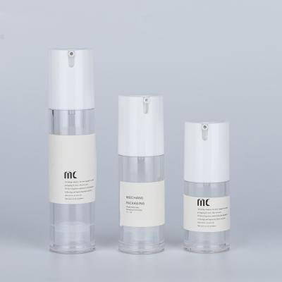Cina 10 ml 15 ml 20 ml 30 ml 50 ml 80 ml 100 ml 120 ml Bottiglia di plastica AS senza aria per la cura della pelle in vendita