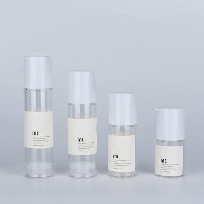 Cina 10 ml 15 ml 20 ml 30 ml 50 ml 80 ml 100 ml 120 ml Bottiglia di plastica AS senza aria per la cura della pelle in vendita