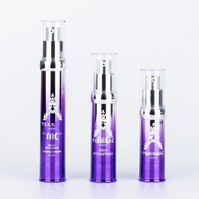Cina Cosmetici industriali 15ml 20ml 30ml Pompa senza aria con serigrafia e artigianato UV in vendita