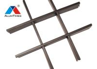 China Rectangle Aluminum Open Grid Suspended Ceiling Tiles 50mm to 300mm Cell Size Lightweight for sale