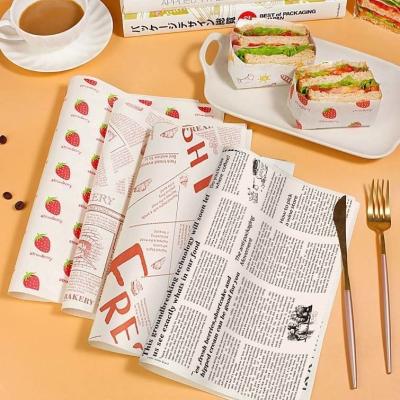 Cina La carta oleata del commestibile personalizza Logo Greaseproof Burger Wrap Paper in vendita