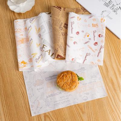 China Custom Oil Proof Deli Paper Sheets Wax Paper Food Wrapping Disposable Greaseproof Paper for sale