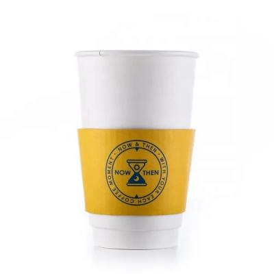 China Eco-Friendly Yes Paper Cup Sleeve With Button Low Flexibility for sale