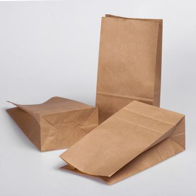 China Disposable Custom Logo Kraft Paper Bags Grease Resistant Square Bottom for Fried Chicken Cakes Bread and Flower Packaging for sale