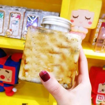 China Square Eco Friendly Juice Bottles , Plastic Juice Bottles With Lids 400ml for sale
