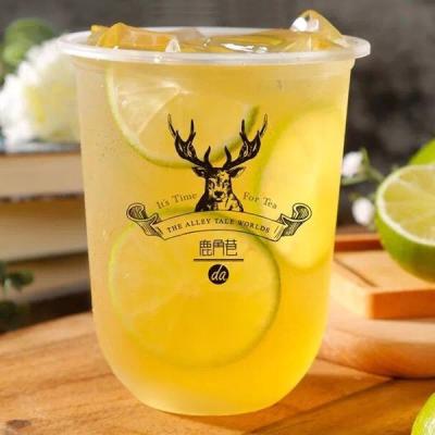 중국 대중음식점 뚜껑 500ml U를 가진 처분할 수 있는 얼린 커피 컵은 컵을 형성합니다 판매용