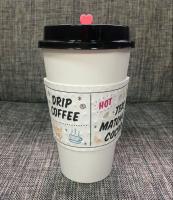 China 12oz Disposable Paper Coffee Cup Sleeve Flexo Offset Printing Kraft Corrugated for sale