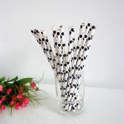 China Customized Plastic And Paper Straws Food Grade Eco - Friendly Length 260mm for sale