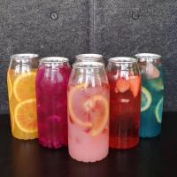 China Custom Logo 650ml PET Clear Plastic Beverage Bottle with 38mm Tamper Proof Cap for sale