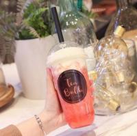 China PP Smoothie Plastic Cups with Dome Lids 360ml 500ml 700ml Disposable Customizable for sale