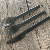 China Disposable Plastic Tea Spoon Fork Knife Set 17cm PP Custom Size for Restaurants for sale