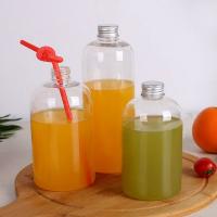 China Custom Logo PET Plastic Beverage Bottles 250ml 500ml with Tamper Proof Cap for sale