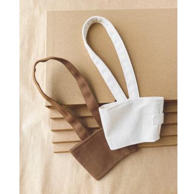 Cina supporto di tazza pieghevole del caffè della tela di 8*6cm con Straw Pockets in vendita