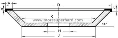 China 12C9 Diamond Grinding Wheel lucy.wu@moresuperhard.com for sale