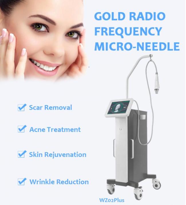 RF Beauty Equipment Gold RF Micro Needle For Wrinkle Removal Skin Tightening 0