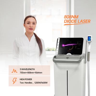Chine 500W-2400W Clinique commerciale Salon de contact sécurisé Refroidissement à trois longueurs d'onde Dépilation au laser à vendre