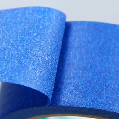 China High Performance Crepe Paper Blue Masking Tape For Humid Wall And Floor for sale