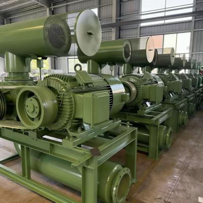 China Industrial Roots Type Blower Large Flow Positive Displacement Rotary Blower Medium Pressure for sale